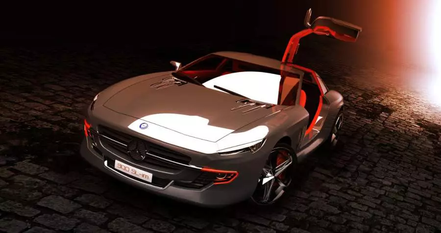 The new Mercedes 300SL car is presented in the form of a concept, the launch into mass production is only planned for now.