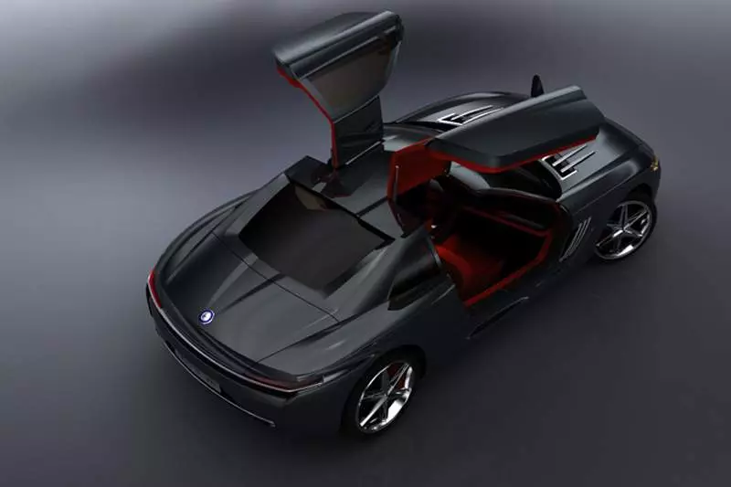 In addition to vertical doors, the new concept car from Mercedes is capable of converting into a convertible.