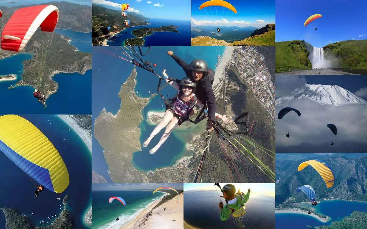 Paragliding is an extreme kind of sports entertainment.