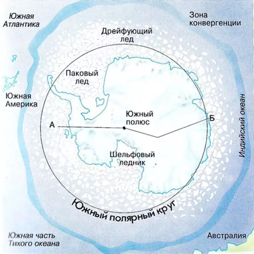 Карта Антарктика.