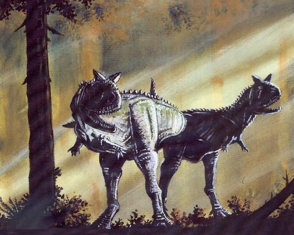 Carnotaurus la te gen yon kalite kòn sou tèt li. Mèsi a yo, li te resevwa non li.