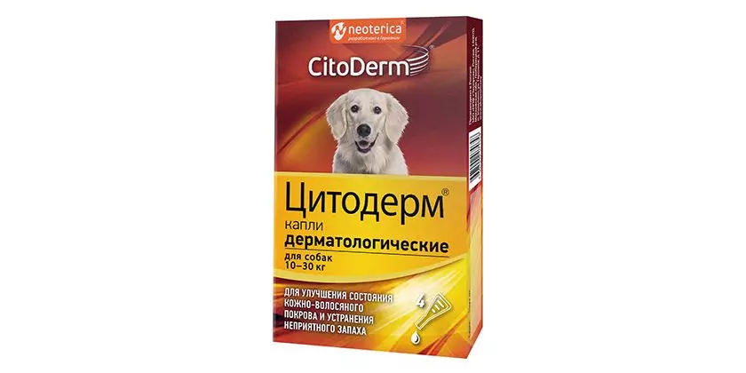 Köpekler için damlalar Cytoderm