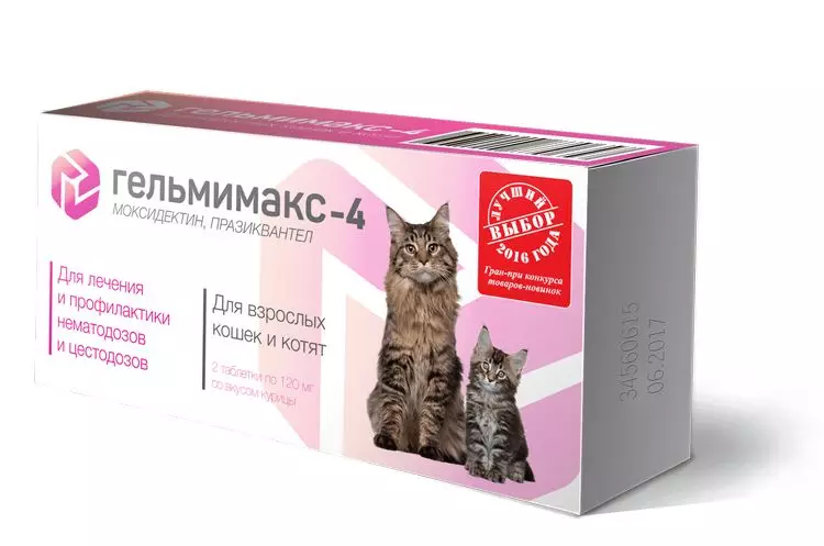 Helmimax para gatos