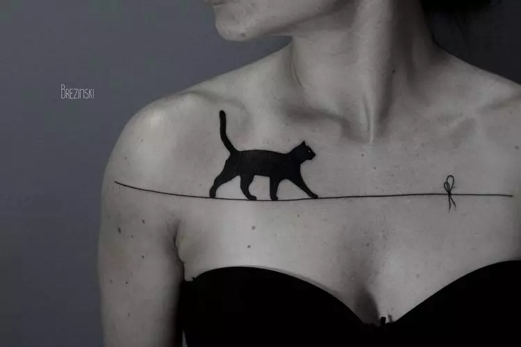 Cat sketch tattoo